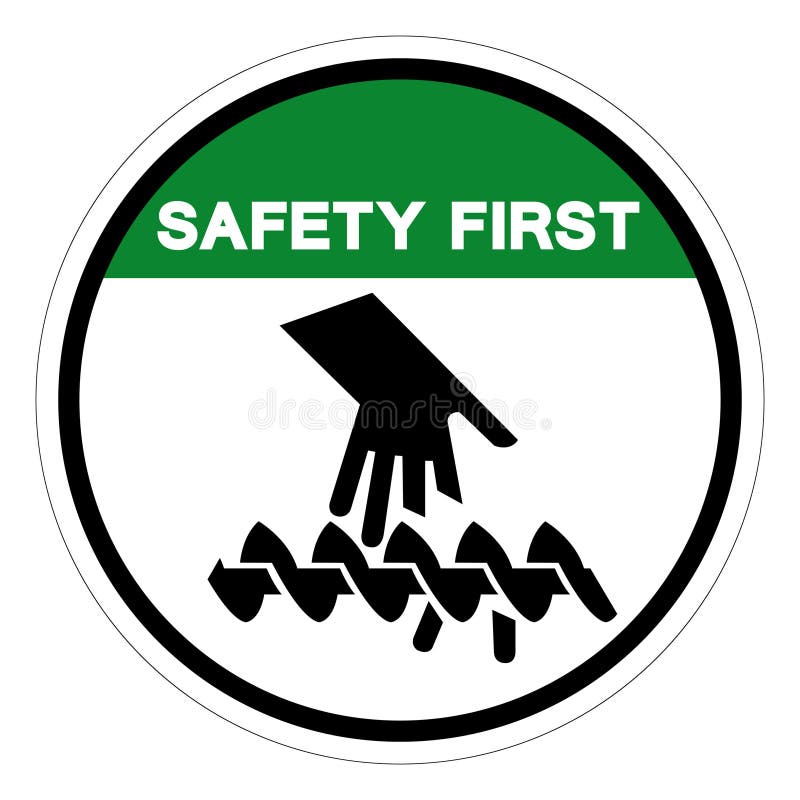 Safety First Cutting Hand Hazard Symbol Sign, Vector Illustration ...