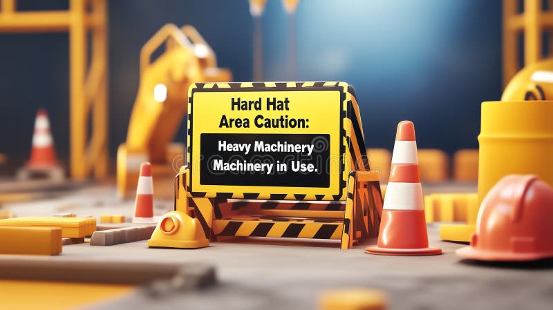 Safety First: a 3D Vector Illustration of a Bold Construction Safety ...