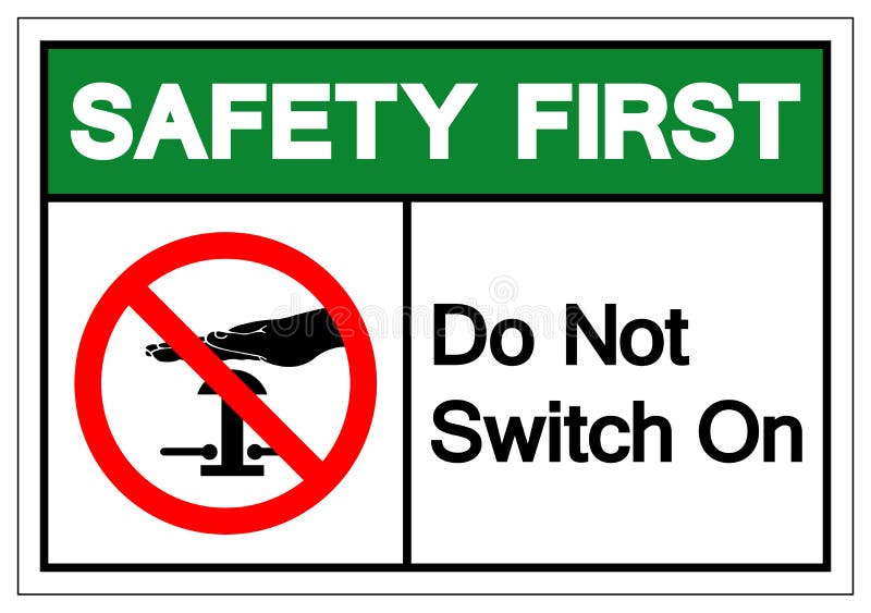 Caution Switch Off when Not in Use Symbol Sign, Vector Illustration ...