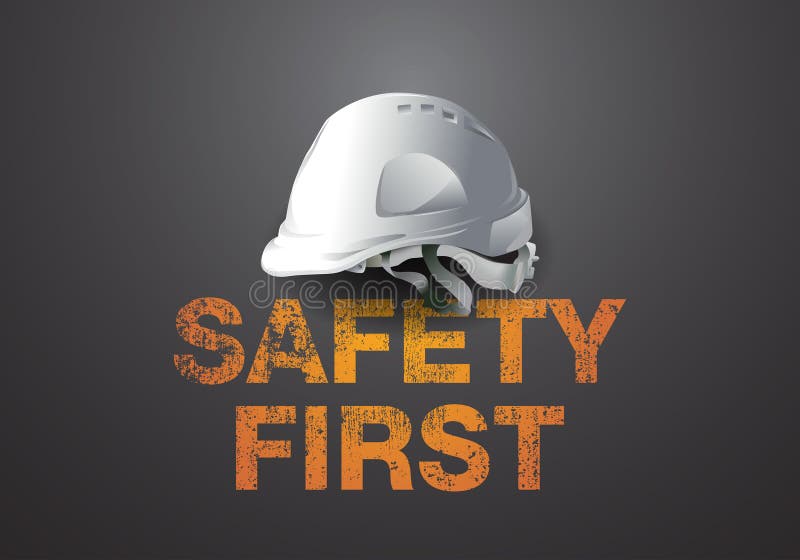 Safety First Engineer Helmet On Background Safety Equipment
