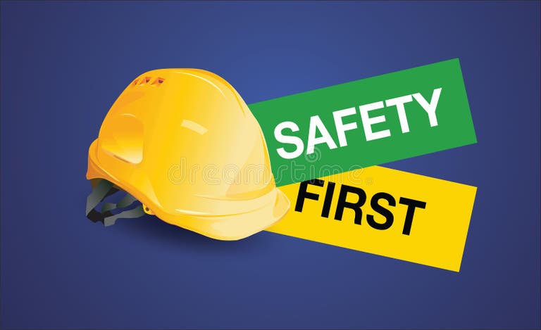 Safety First, Engineer Helmet on Background, Safety Equipment. Stock ...