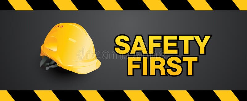 Safety First Engineer Helmet On Yellow Background Safety Equipment