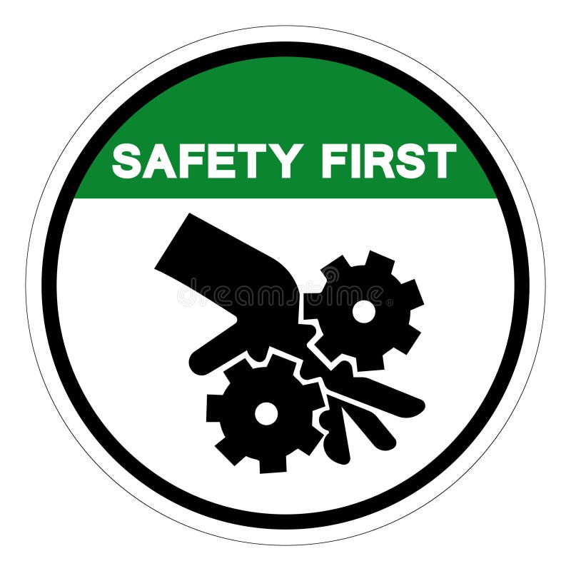 Safety First Entanglement Hazard Finger Symbol Sign, Vector ...