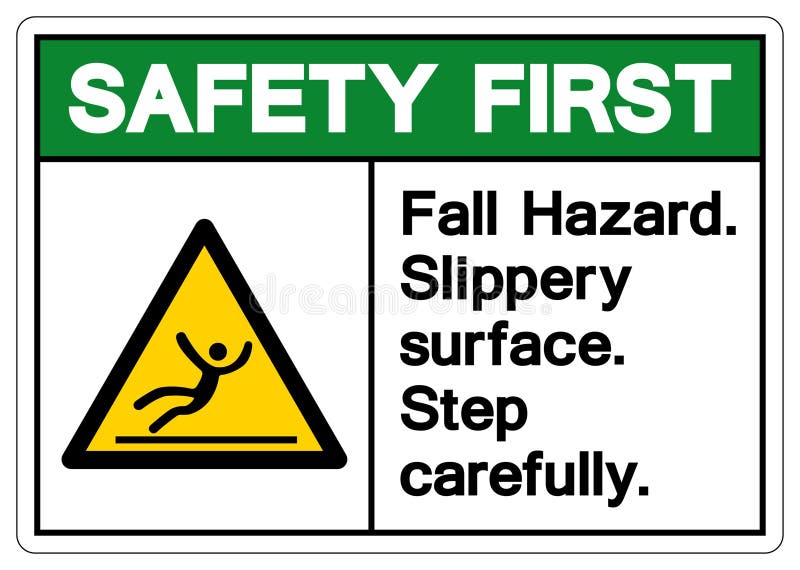 Slippery Symbol Sign, Vector Illustration, Isolate on White Background ...