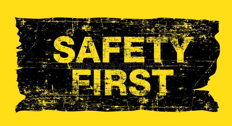Safety First Grunge Fonts Style ,construction Concept, Vector ...