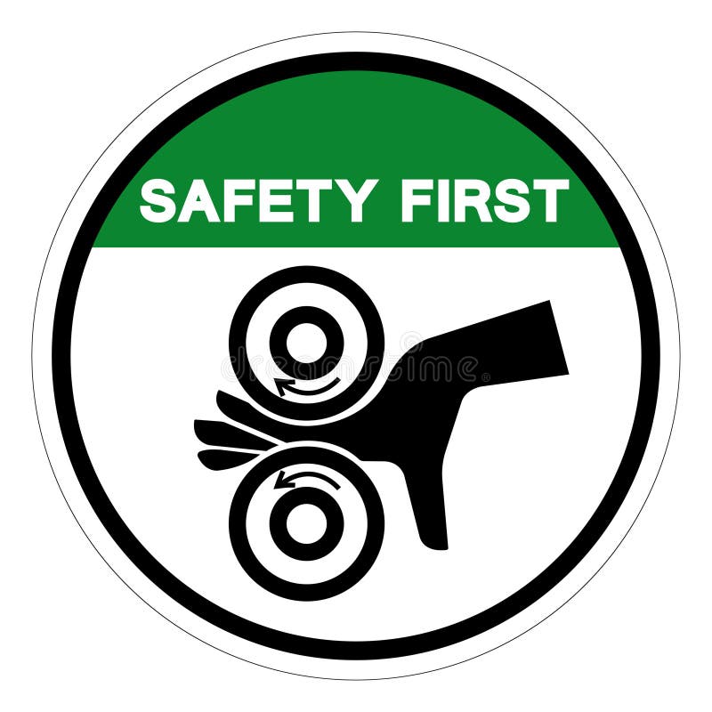 Safety First Hand Entangle Left Symbol Sign, Vector Illustration ...