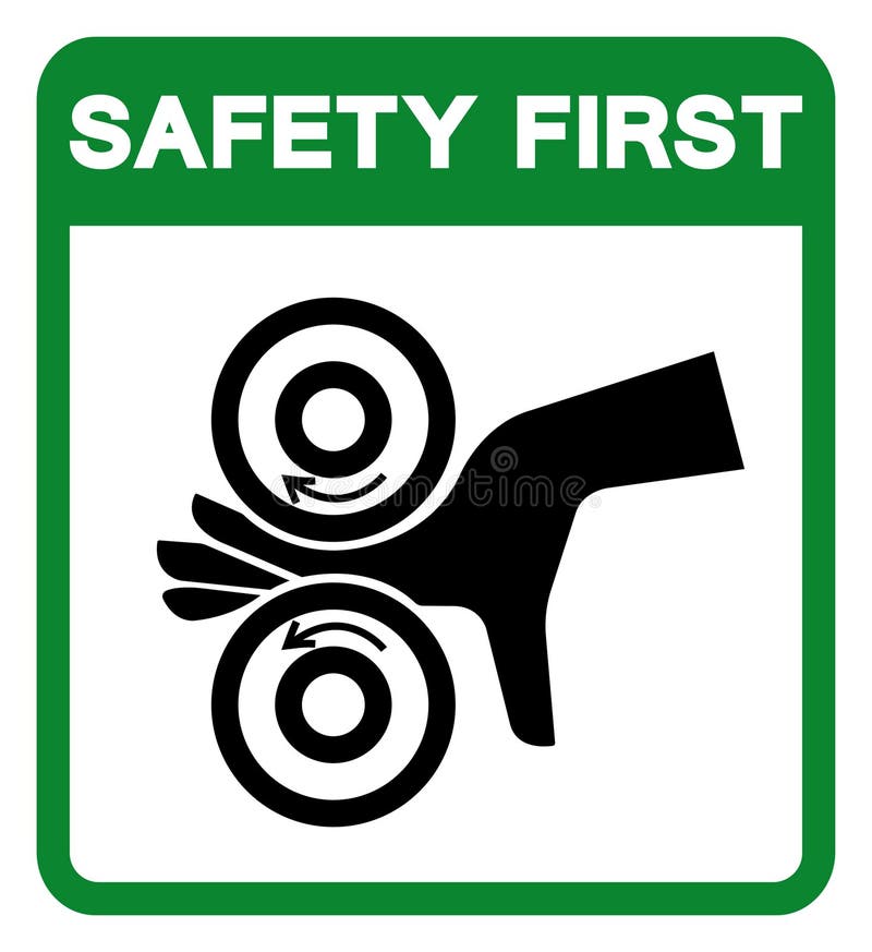 Safety First Hand Entangle Left Symbol Sign, Vector Illustration ...