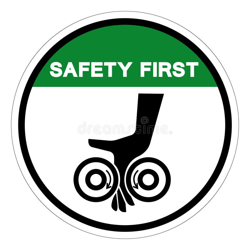 Safety First Hand Entanglement Rollers Symbol Sign, Vector Illustration ...