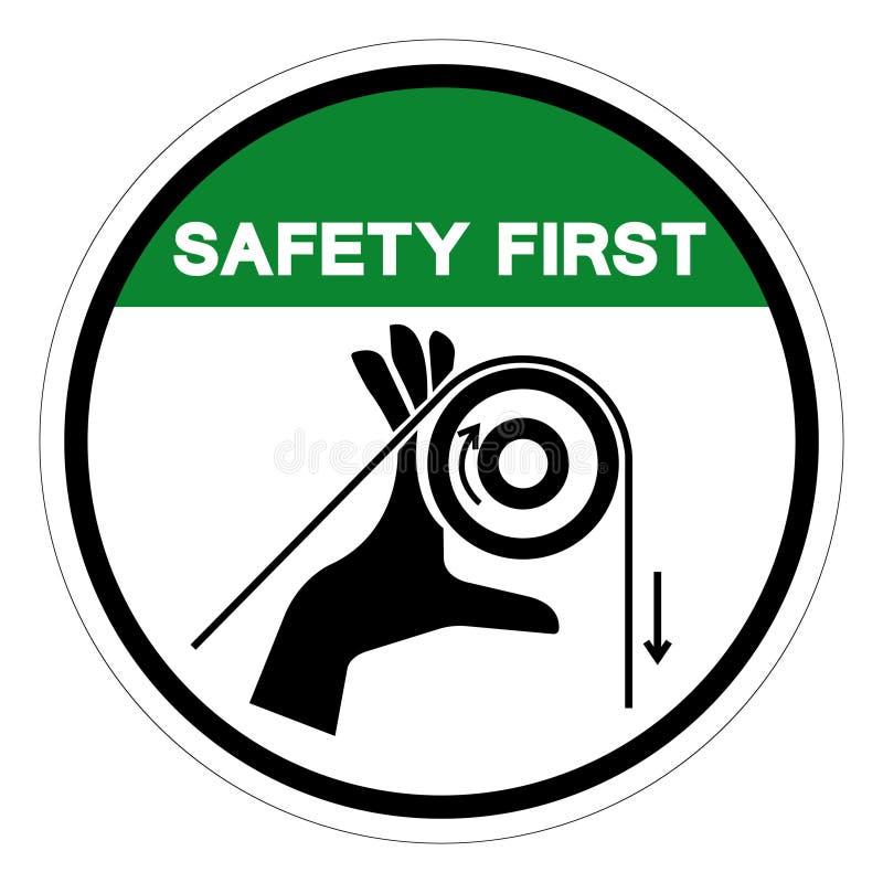 Safety First Hand Entanglement Rollers Symbol Sign, Vector Illustration ...