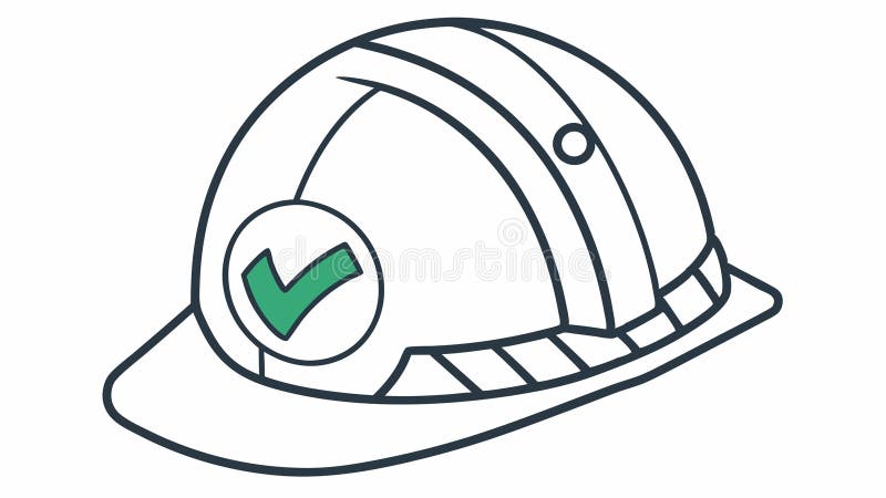 Safety First Hard Hat with Green Checkmark Approved Vector Design ...