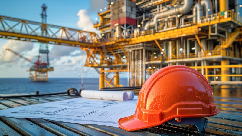 Safety First Hard Helmet Hat and Engineer Tool at Factory Site ...