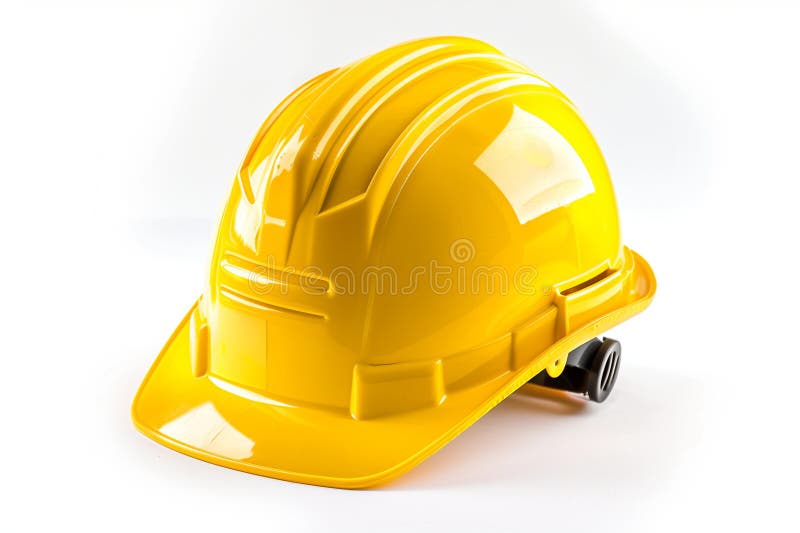 Safety First Hard Helmet Hat on White, Engineering Construction and ...