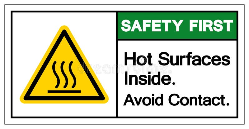 Caution Hot Surfaces Inside Symbol Sign, Vector Illustration, Isolate ...