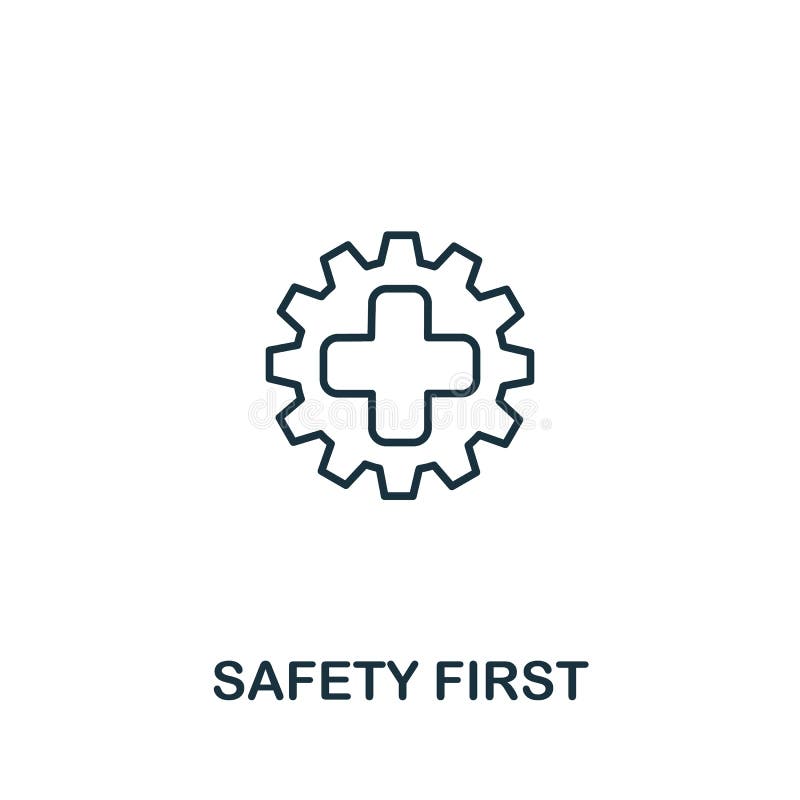 Safety First Icon from Work Safety Collection. Simple Line Element ...