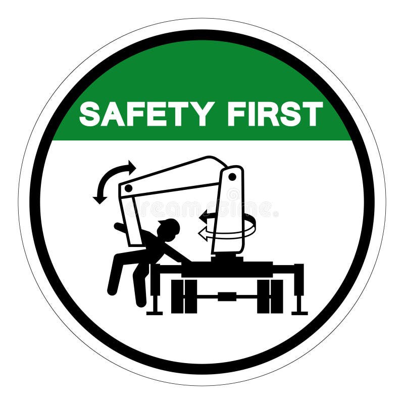 Safety First Moving Machinery Symbol Sign, Vector Illustration, Isolate ...