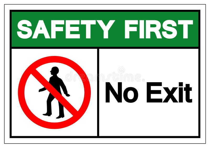 No Exit Symbol Sign ,Vector Illustration, Isolate on White Background ...