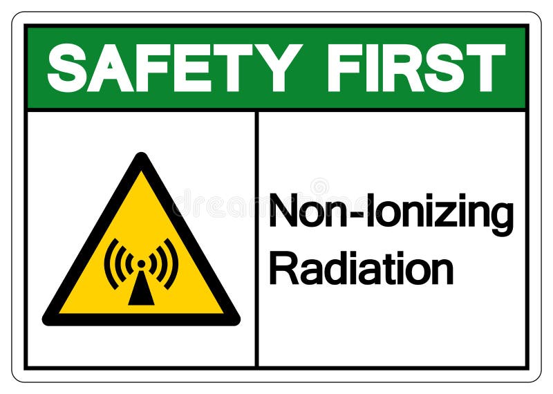 Safety First Non-Ionizing Radiation Symbol, Vector Illustration ...