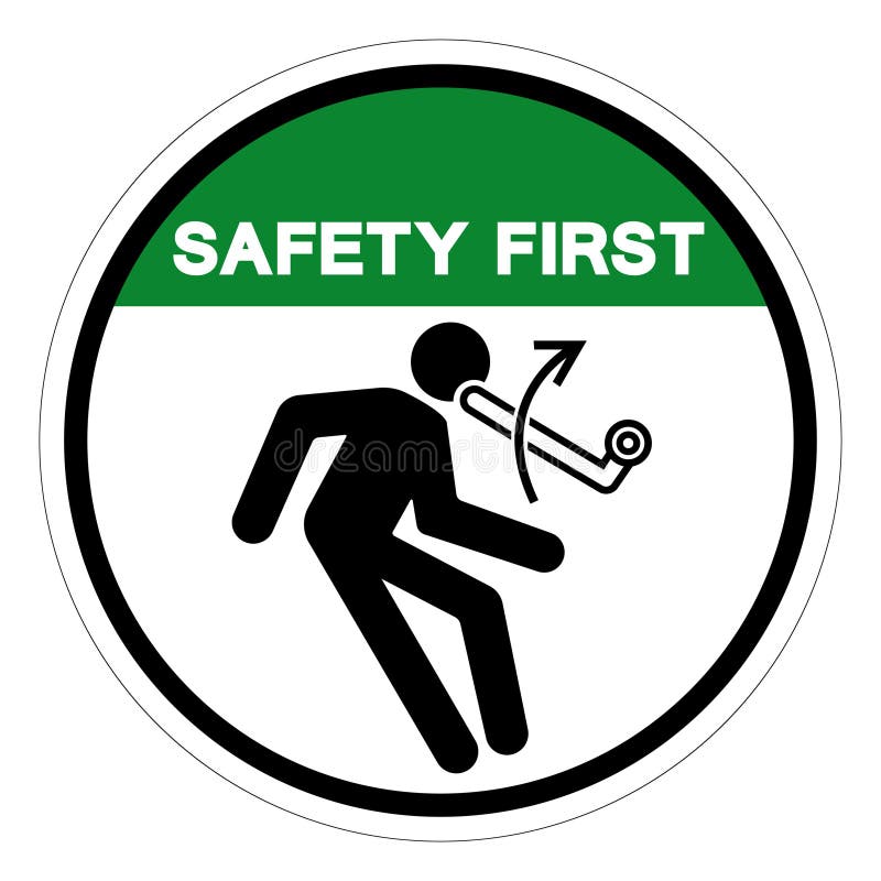 Safety First Object Bumps of Face Hazard Symbol Sign, Vector ...