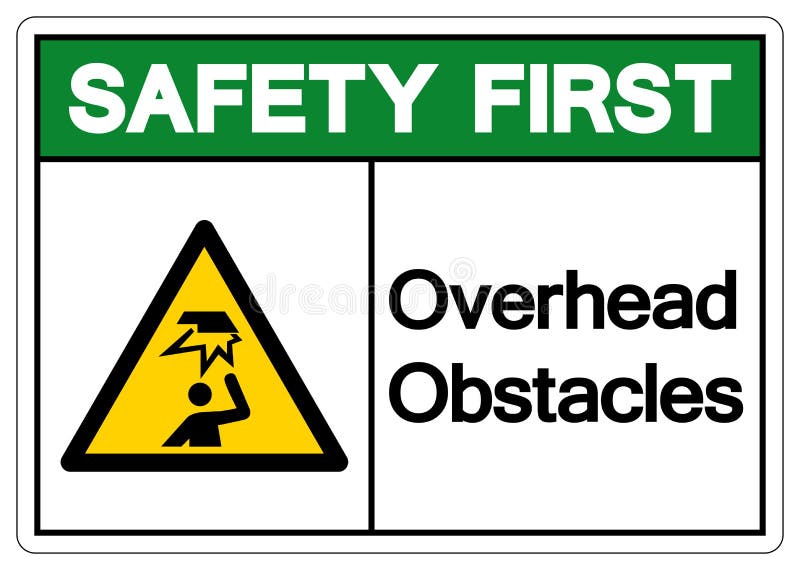 Overhead Obstacles Symbol ,Vector Illustration, Isolate on White ...