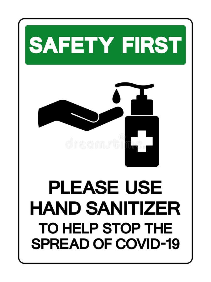 Use Hand Sanitizer Symbol Sign ,Vector Illustration, Isolate on White ...