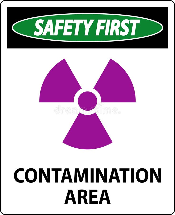 Safety First Radioactive Materials Sign Caution Contamination Area ...