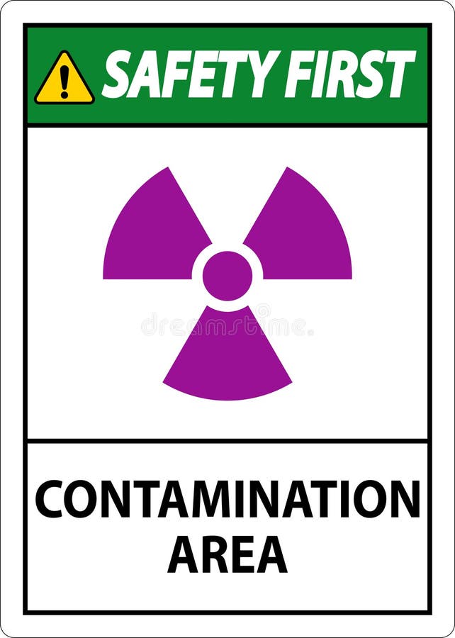 Safety First Radioactive Materials Sign Caution Contamination Area ...