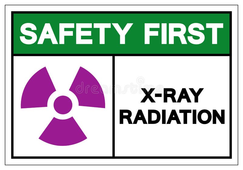 Safety First X-Ray Radiation Symbol Sign, Vector Illustration, Isolate ...