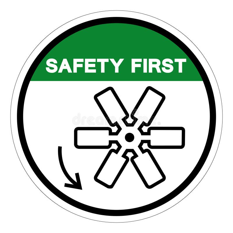 Safety First Rotating Fan Blade Symbol Sign, Vector Illustration ...