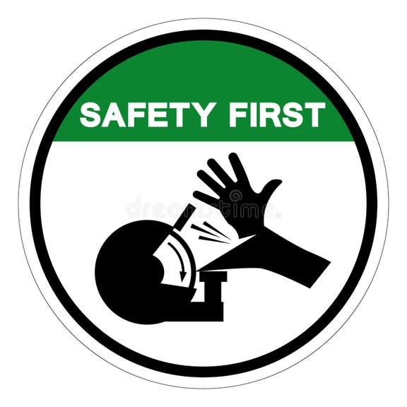 Safety First Rotating Wheels Symbol Sign, Vector Illustration, Isolate ...