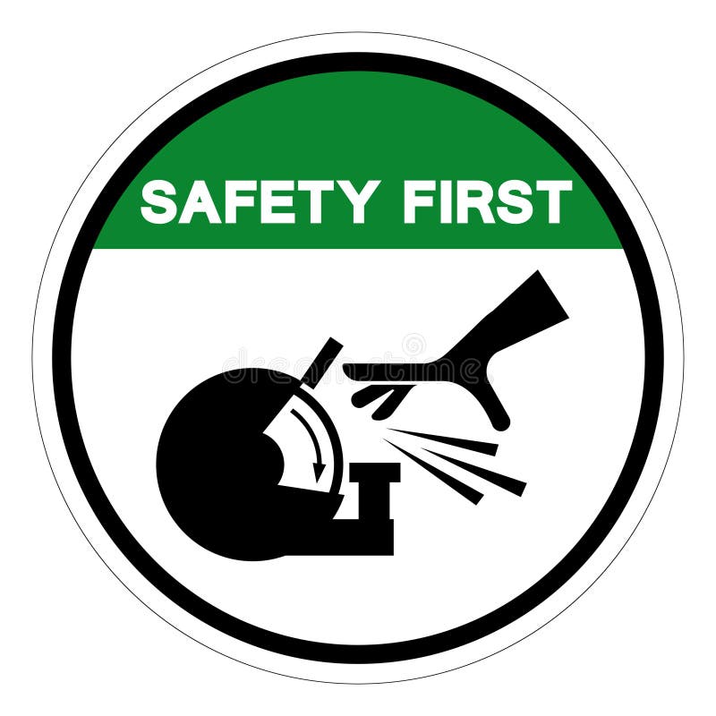 Safety First Rotating Wheels Symbol Sign, Vector Illustration, Isolate ...