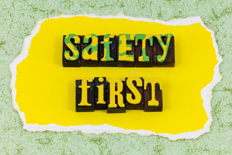 Safety First Security Caution Workplace Hazard Emergency Warning Stock ...