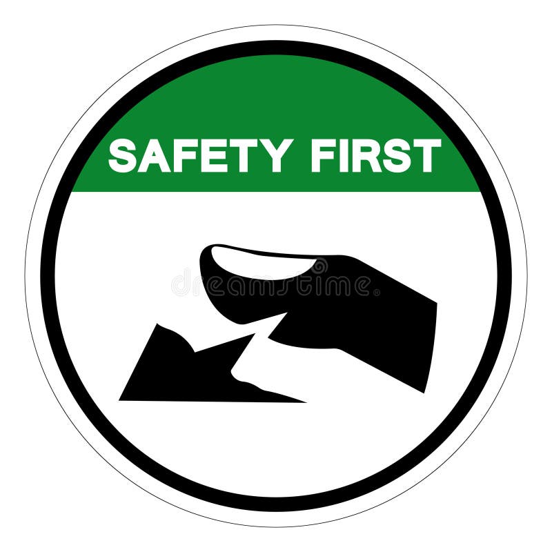 Safety First Sharp Edge of Finger Hazard Symbol Sign, Vector ...