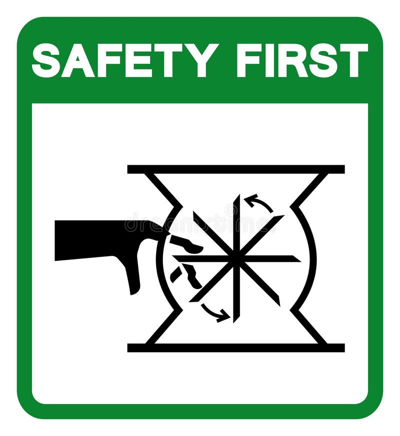 Safety First Shear Points Sharp Edges Symbol Sign, Vector Illustration ...