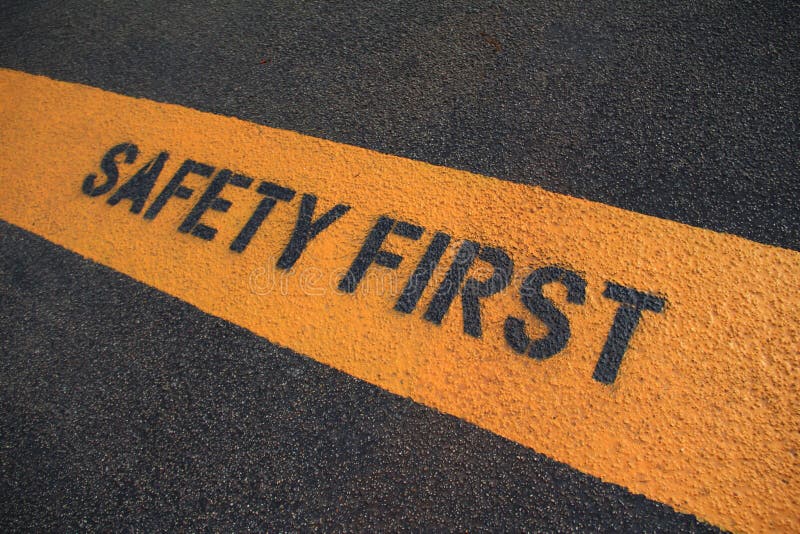 Safety First Sign stock image. Image of safety, grunge - 25096795