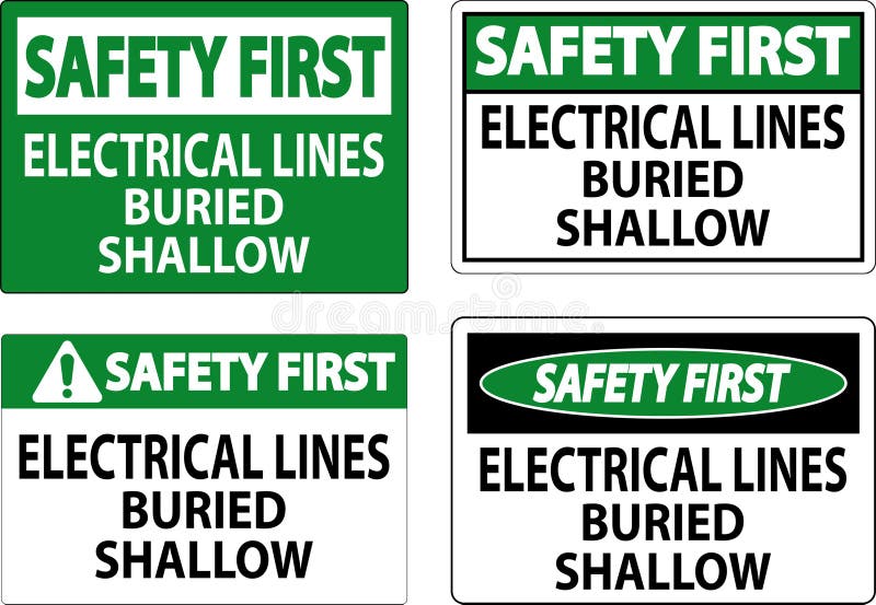 Safety Sign Power Lines Stock Illustrations – 356 Safety Sign Power ...