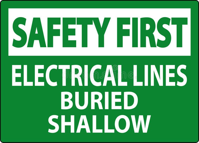 Safety Sign Power Lines Stock Illustrations – 356 Safety Sign Power ...