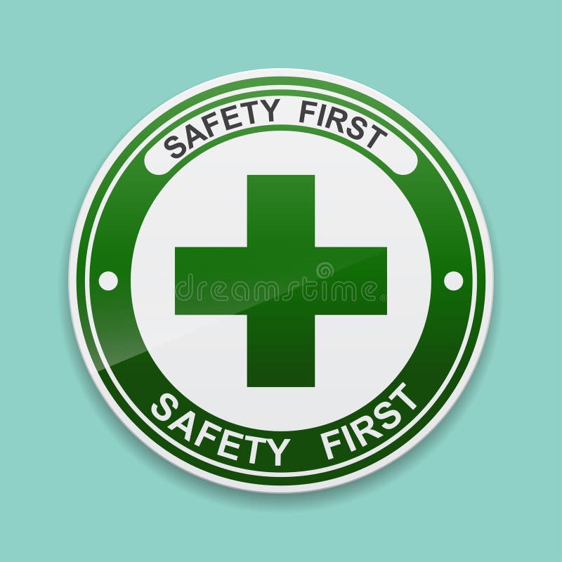 Safety first sign stock illustration. Illustration of icon - 157839933