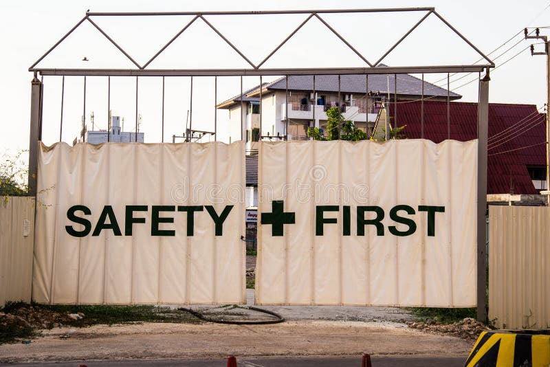 Safety first sign stock image. Image of force, caution - 41894803