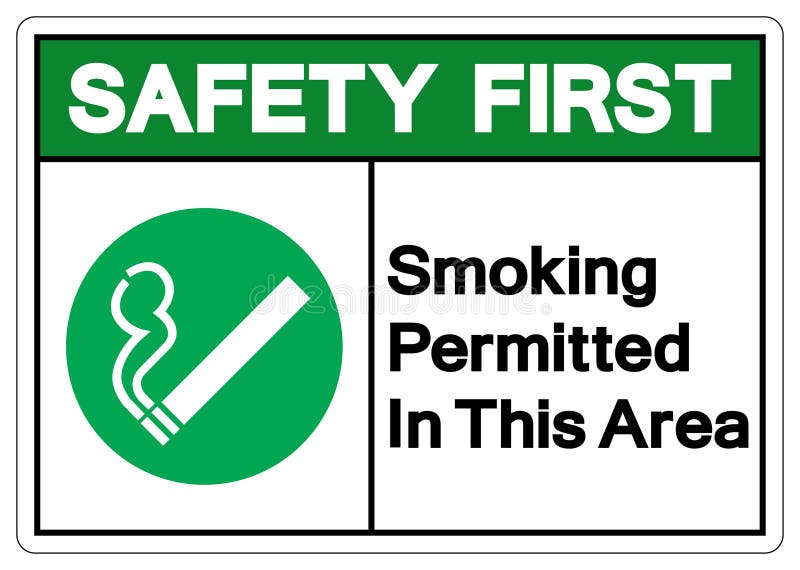 Safety First Smoking Permitted in this Area Symbol Sign ,Vector ...
