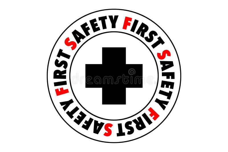 SAFETY FIRST Text on Red Rectangle Stamp Sign Stock Illustration ...