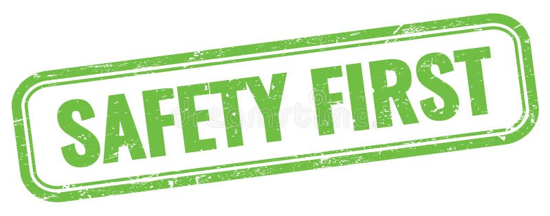 SAFETY FIRST Text on Red Rectangle Stamp Sign Stock Illustration ...
