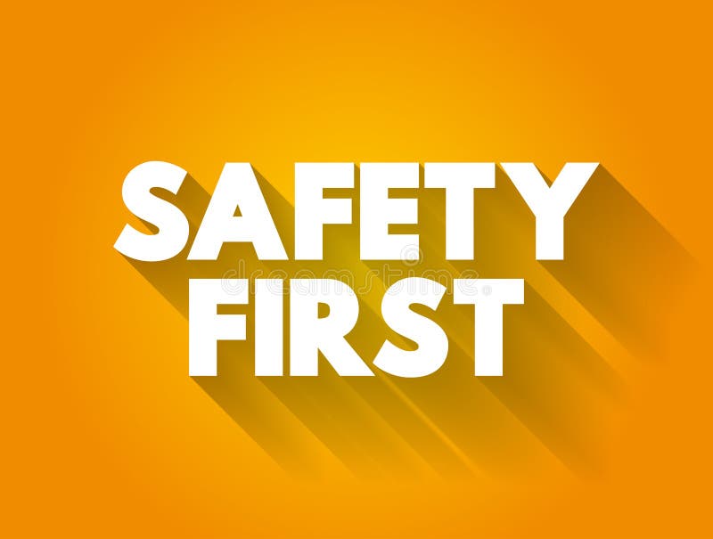 Safety First Text Quote, Concept Background Stock Illustration ...