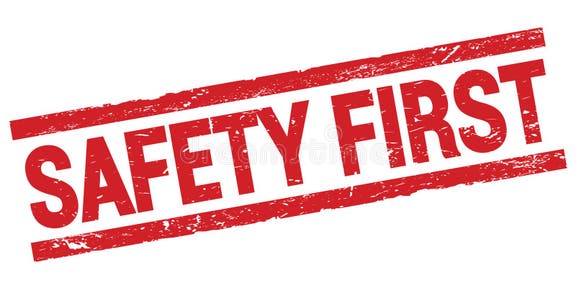 SAFETY FIRST Text on Red Rectangle Stamp Sign Stock Illustration ...