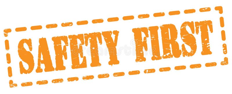 SAFETY FIRST Text on Red Rectangle Stamp Sign Stock Illustration ...