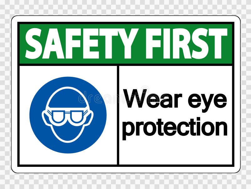 Danger Eye Protection Required in this Area Symbol Sign,Vector ...