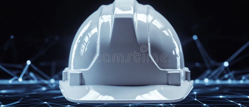 Safety First White Hardhat Symbolizing Network Security and ...
