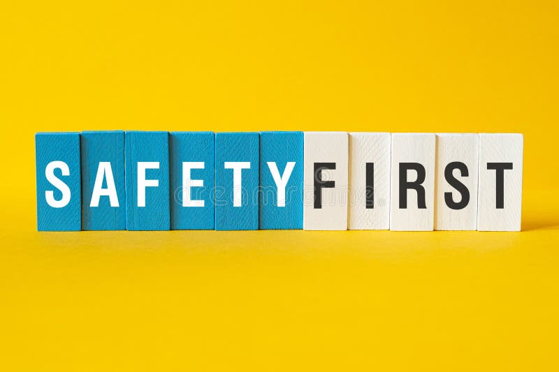 Safety First - Word Concept on Building Blocks, Text Stock Photo ...