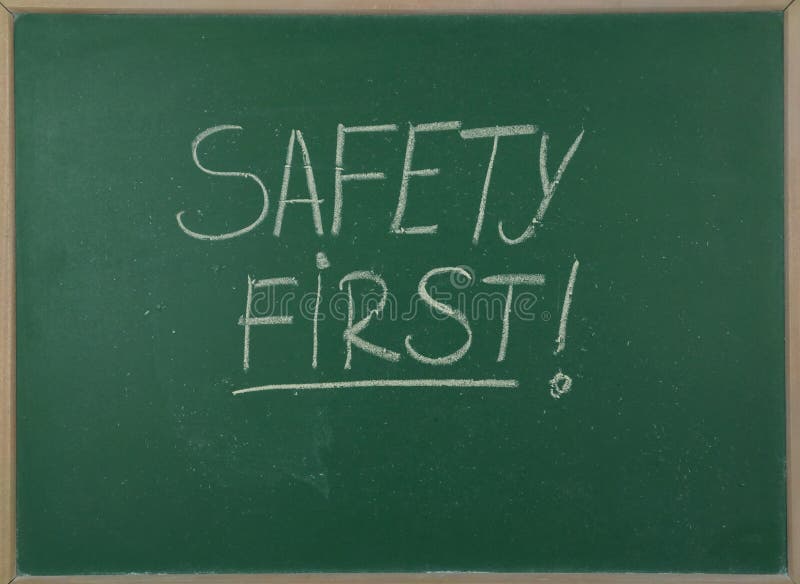 Safety first! stock photo. Image of green, sign, education - 214065878