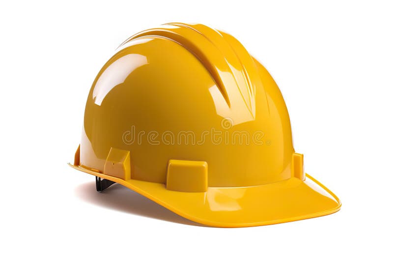 Safety First: Yellow Hard Hat, Isolated on White Background for ...