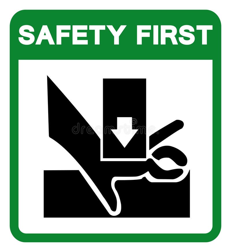 Safety First You Hand when Using Silkscreen Symbol Sign, Vector ...